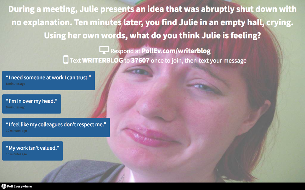 Interactive presentation idea: live caption contests