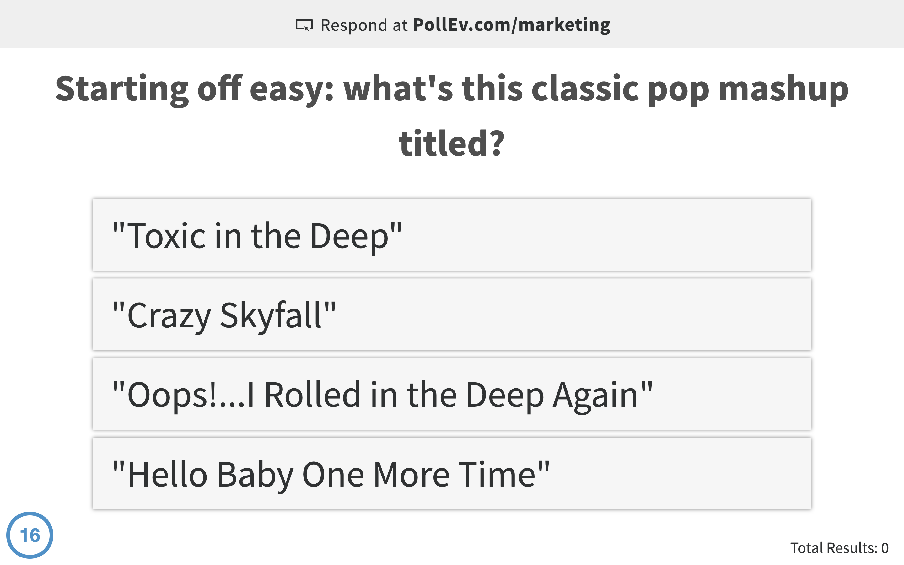 How PollEvians use Poll Everywhere: Music Mashup | Poll Everywhere Blog