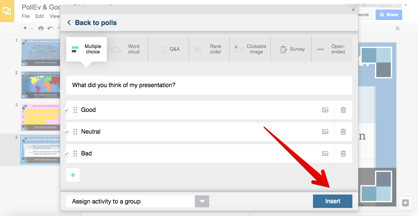 How to make a Google Slides quiz for an audience of 100 or more