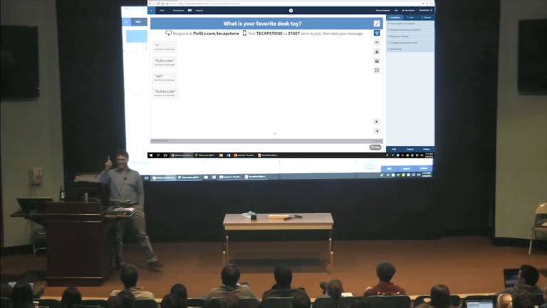 Managing student attention with TED Talks and live polling