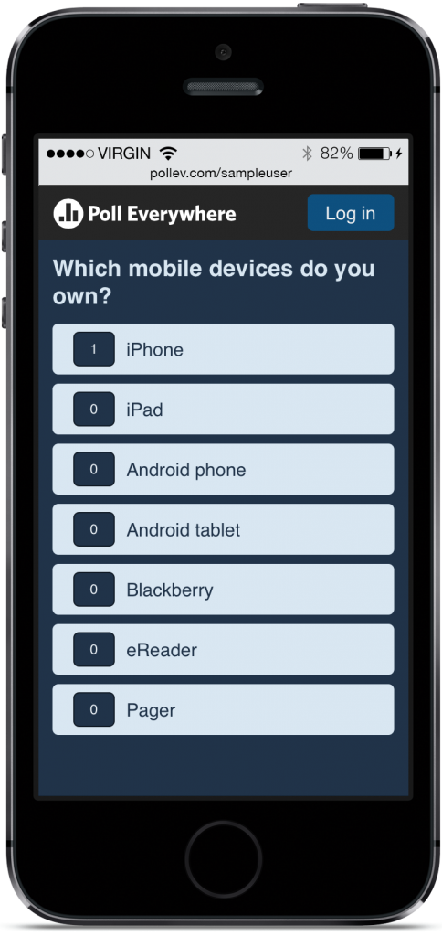 Mobile Device Voting With Poll Everywhere