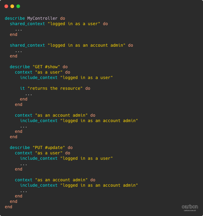 Shared Contexts With Rspec